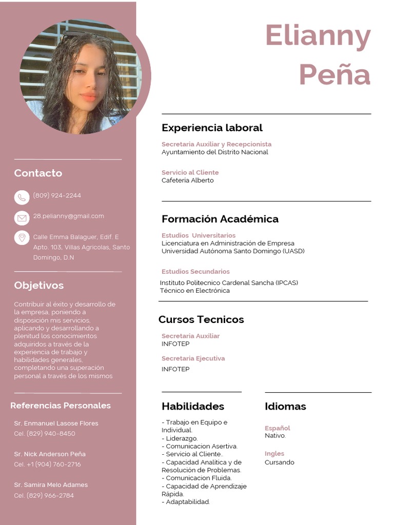 Curriculum Elianny Peña | PDF