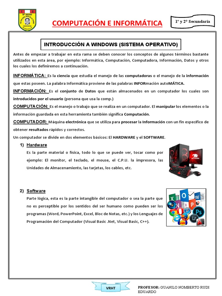Actividad 01 Computacion | PDF | Informática | Hardware de la computadora