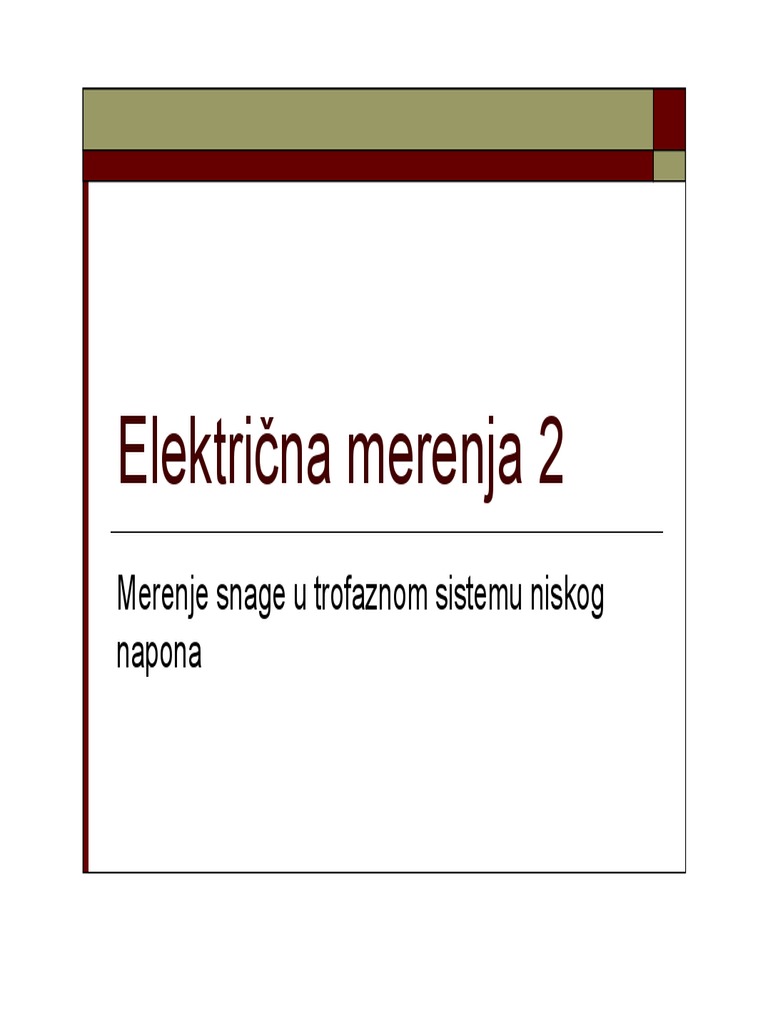 7 - Merenje Snage U Trofaznim Sistemima ELMER2 | PDF
