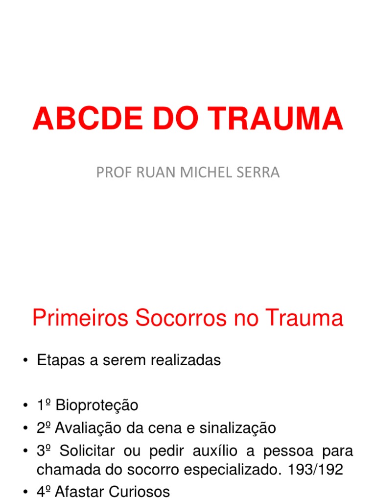 Abcde Do Trauma | PDF