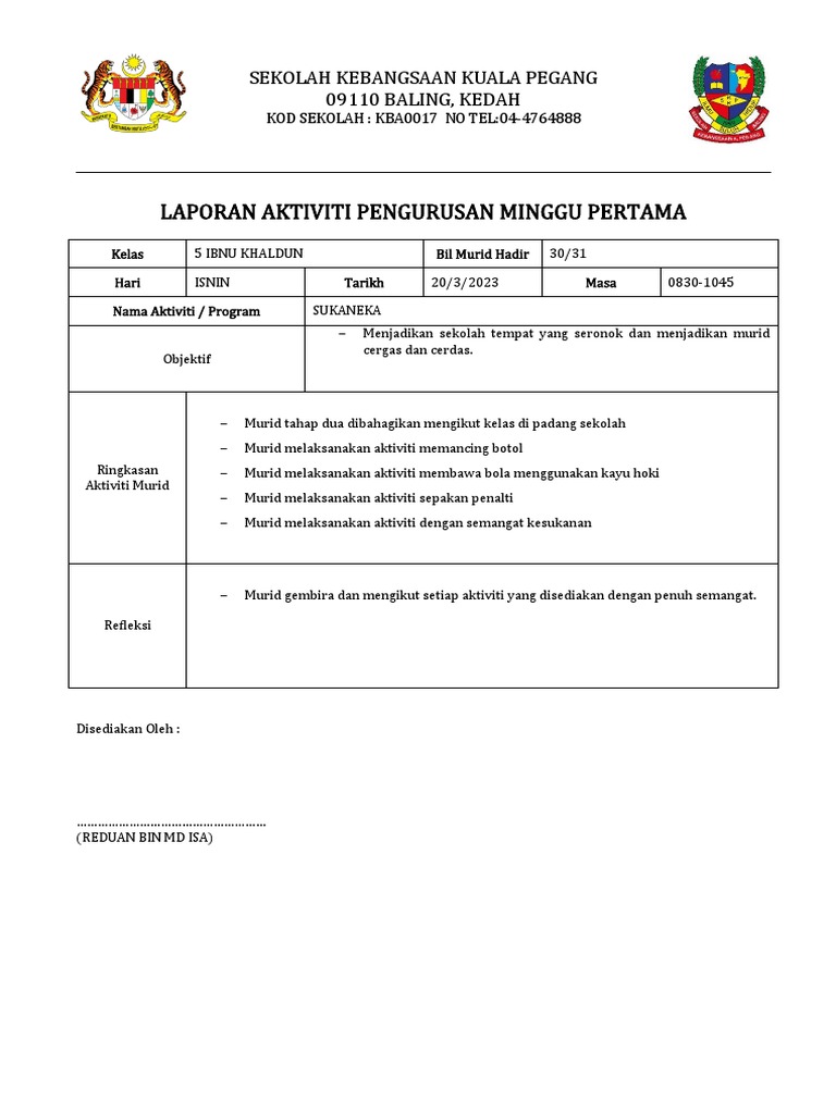 Laporan Sukaneka | PDF