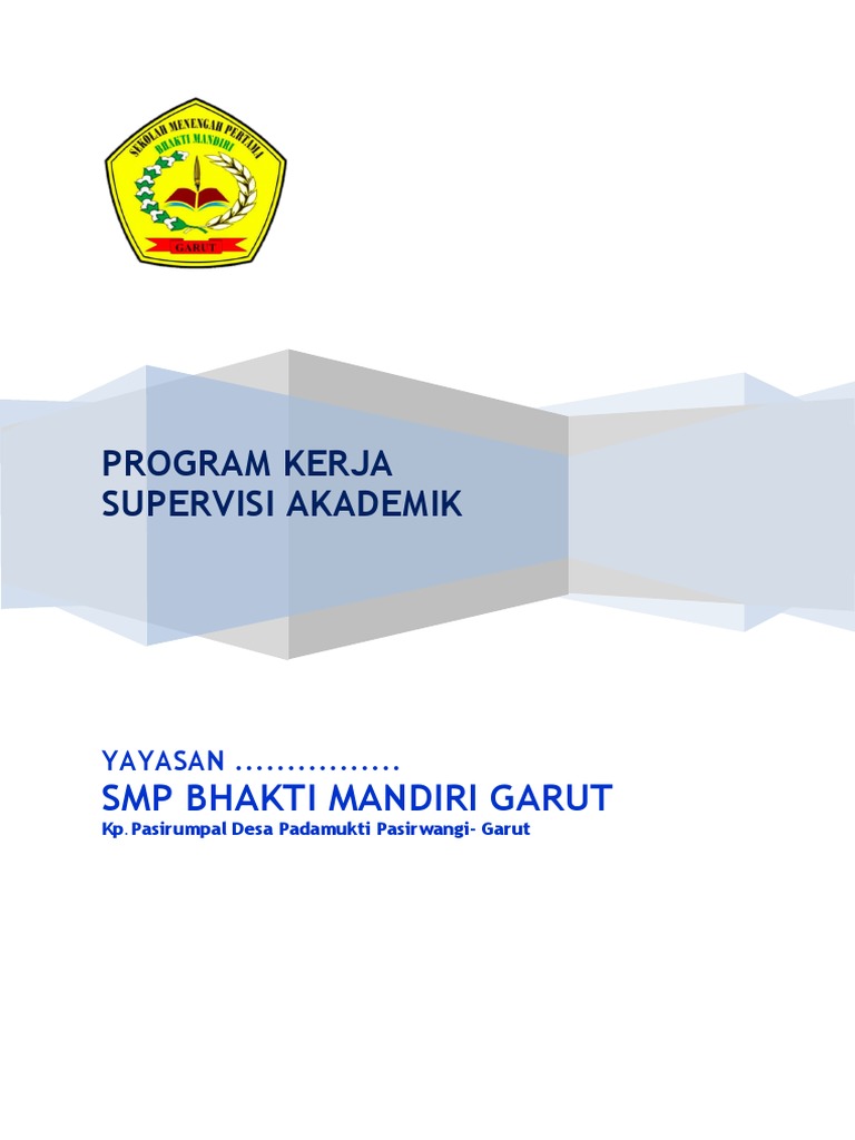 PROGRAM KERJA Supervisi Akademik | PDF