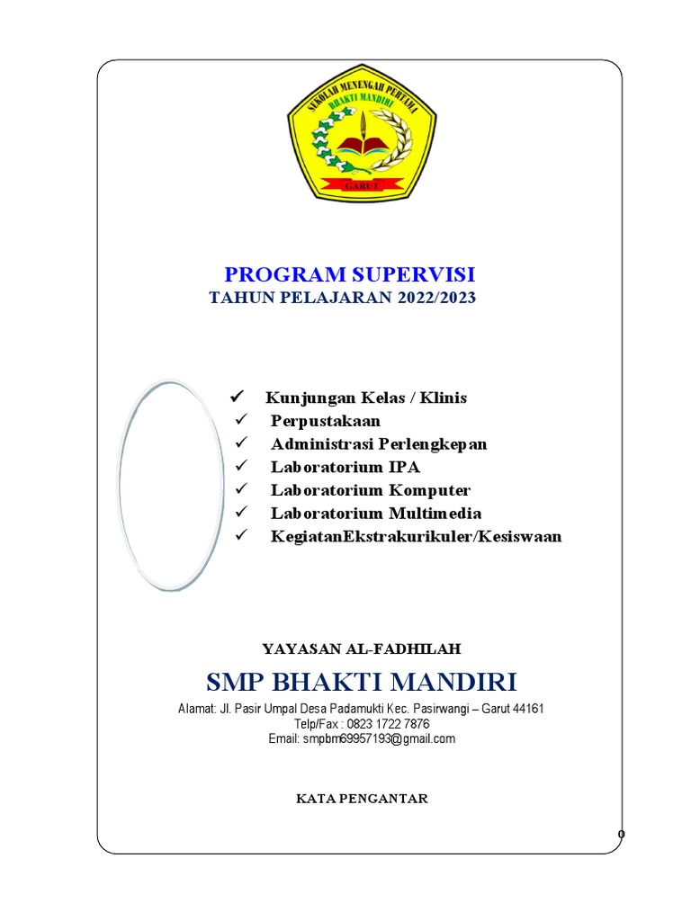Program-Supervisi | PDF | Pengembangan Diri | Kesehatan Holistik