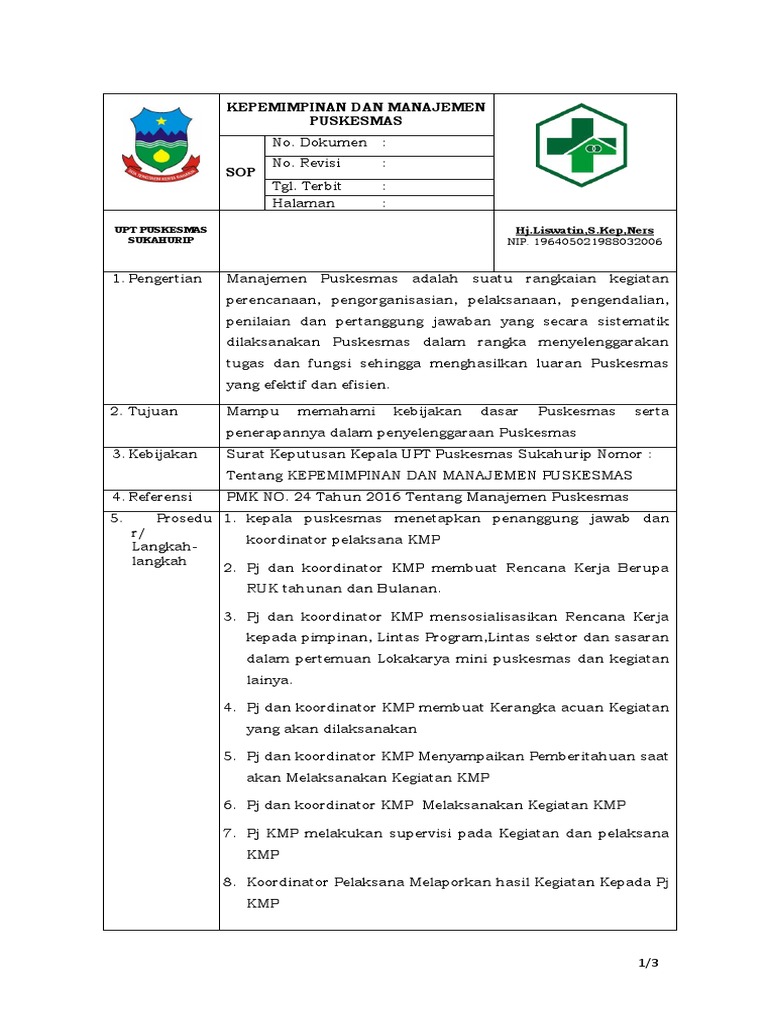 1.2.2. B SOP KMP | PDF