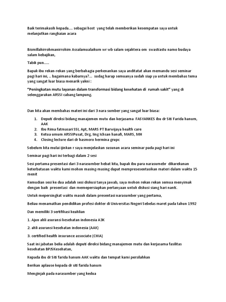 Naskah Moderator Seminar 04082023 | PDF