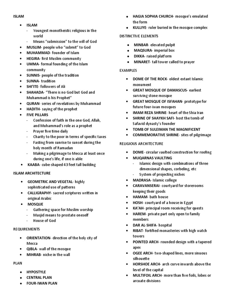 Vocabulary Terms | PDF | Mosque | Muhammad
