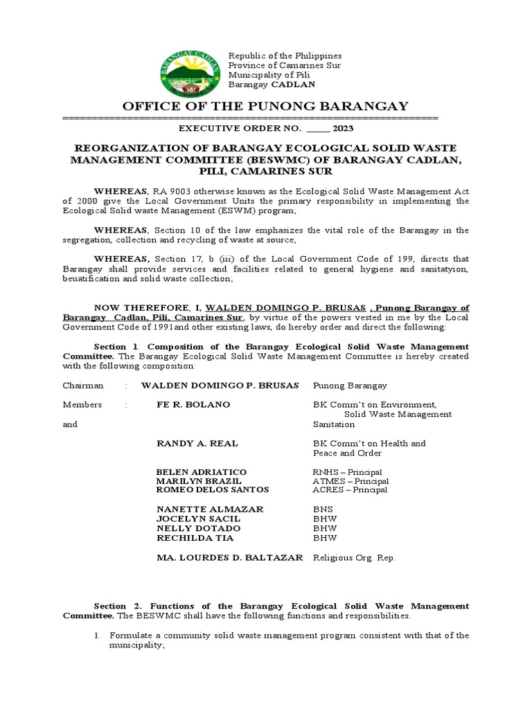 05 - Beswmc 2023 | PDF | Waste Management | Municipal Solid Waste