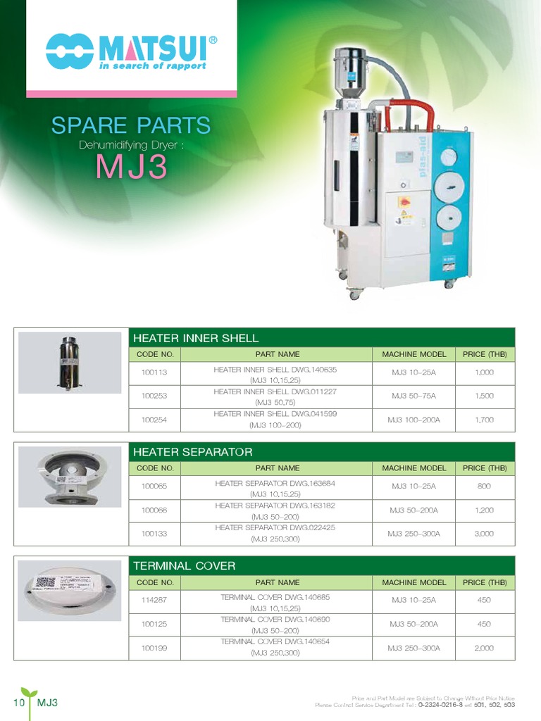 AW - MJ3 Spare Parts List | Download Free PDF | Electrical Engineering ...