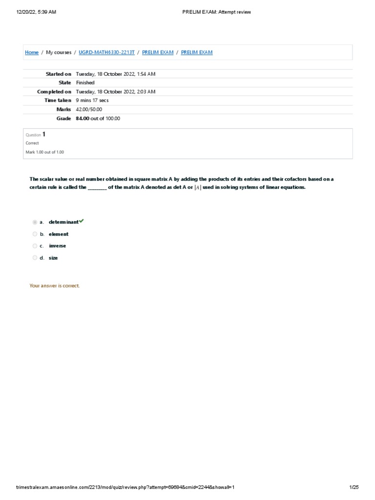 NUMERICAL METHODS PRELIM EXAM Attempt Review PDF | Download Free PDF | Matrix (Mathematics ...