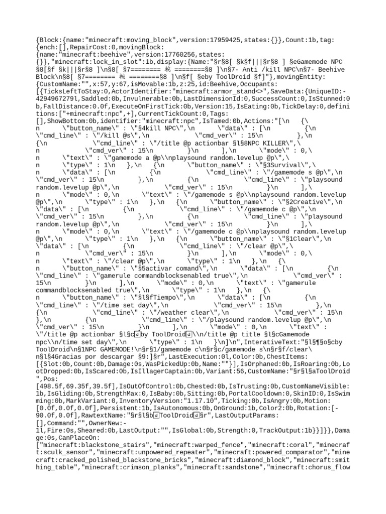Gamemode NPC | PDF | Minecraft