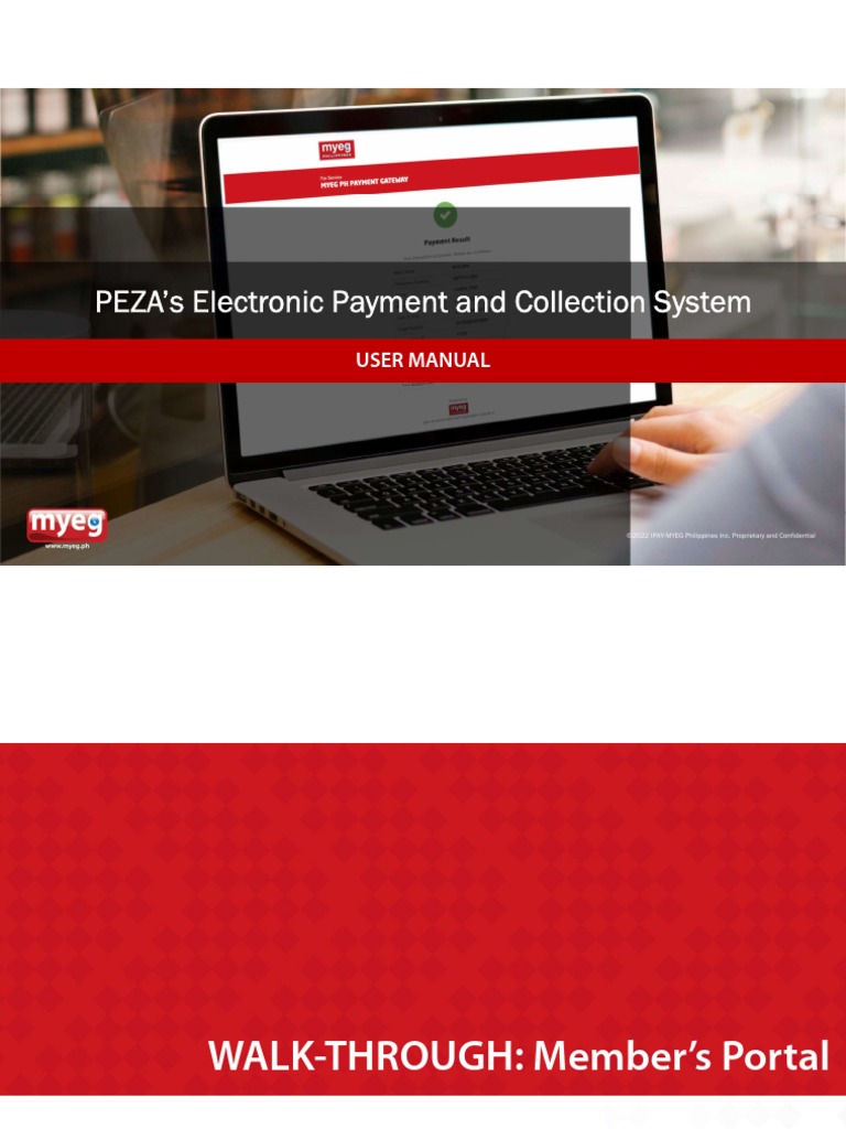 PEZA EPCS Client User Guide | PDF | Payments | Service Industries