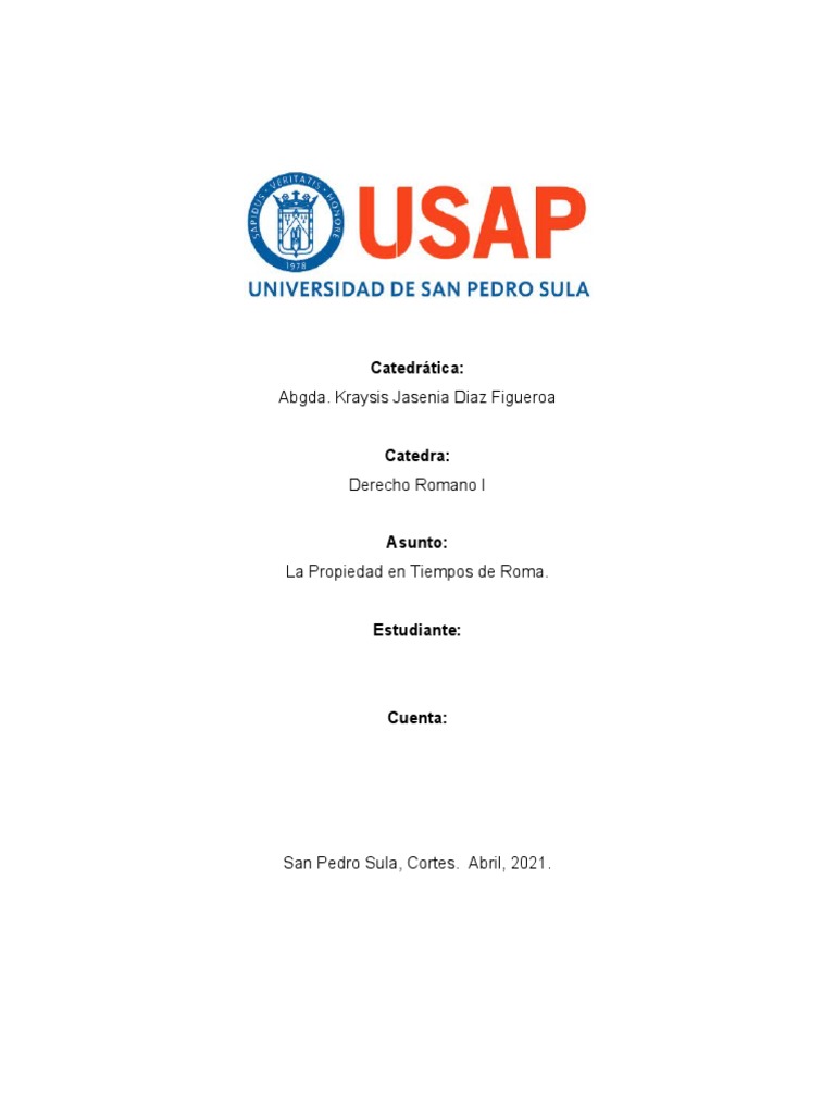 La Propiedad en Tiempos de Roma | PDF | Historia