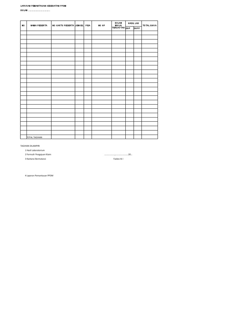 FORM KLAIM Gda GDP GDPP | PDF