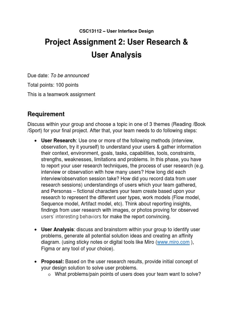 UI Design: User Research Project | PDF | User (Computing) | Conceptual Model