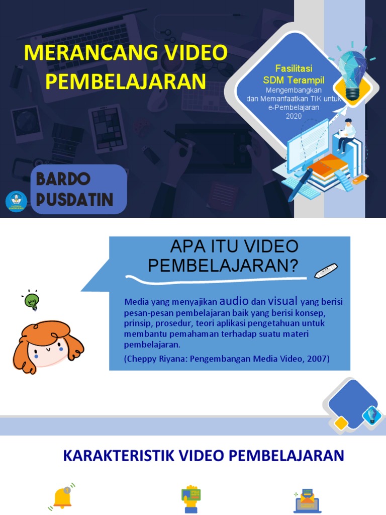 Merancang Video Pembelajaran - Bardo Pusdatin | PDF