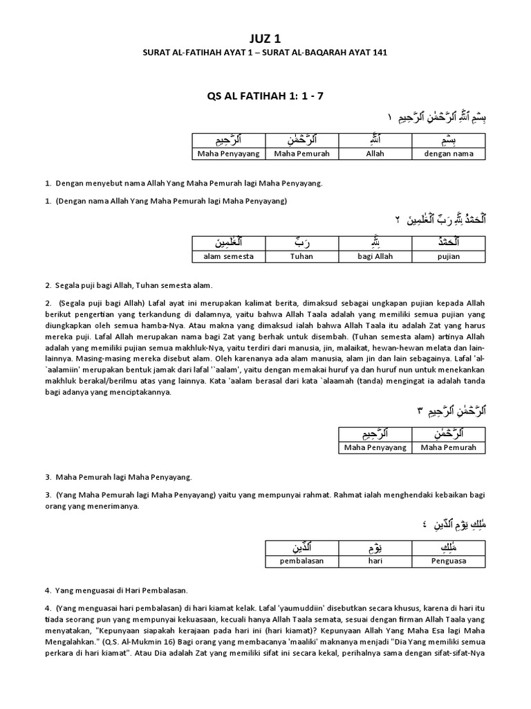 Al Qur An Juz 1 | PDF