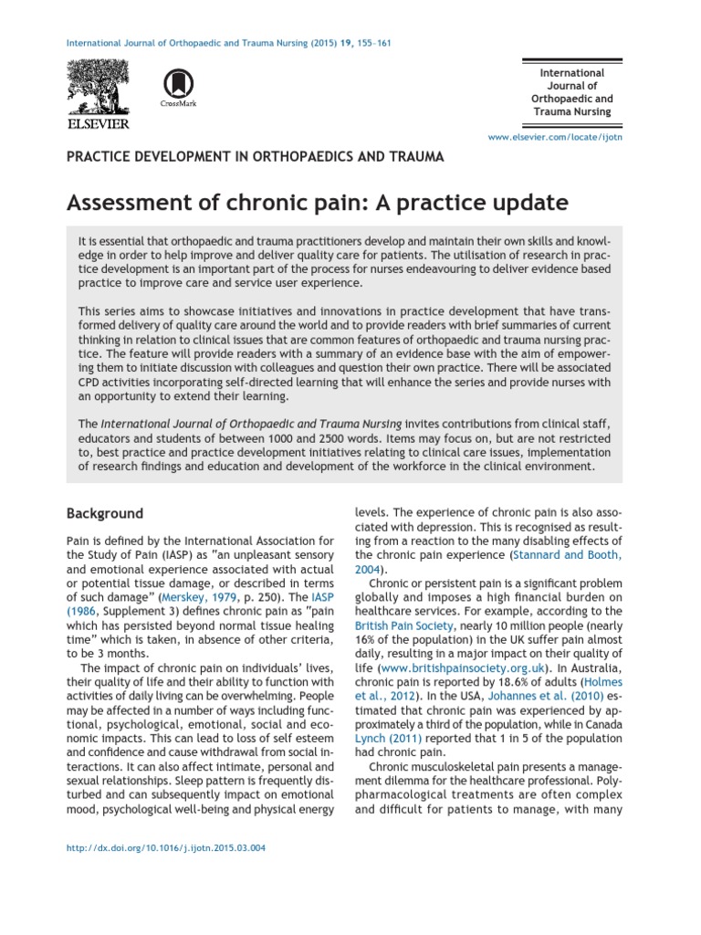 Assessment of Chronic Pain | Download Free PDF | Pain | Pain Management