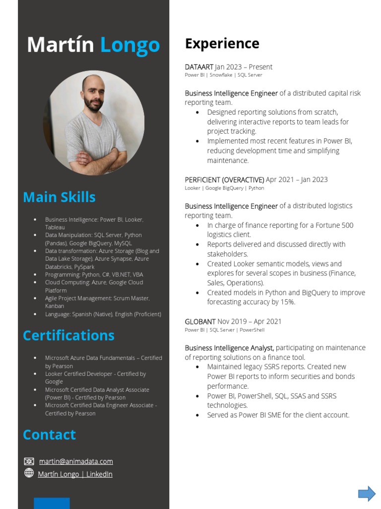 Martin Longo CV (Picture) | PDF