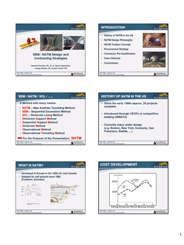 SEM/NATM Contracting Strategies Overview | PDF | Deep Foundation ...