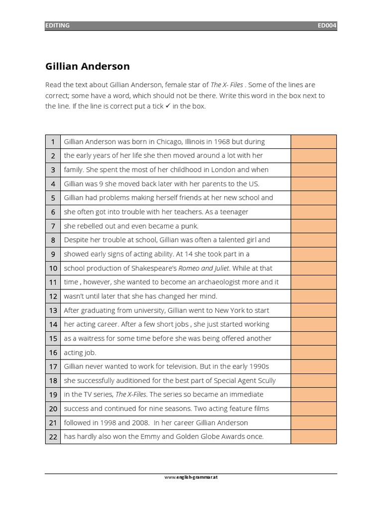 Ed004 Gillian Anderson | PDF | The X Files | American Drama Television ...