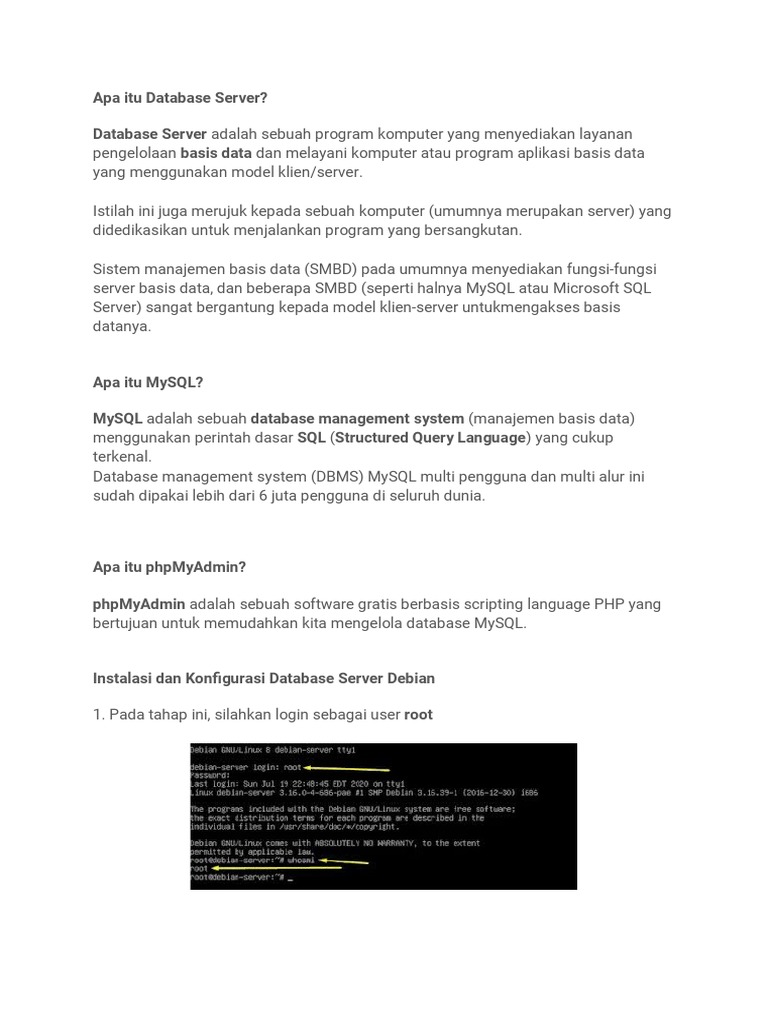 Modul 3.8 Database Server | PDF
