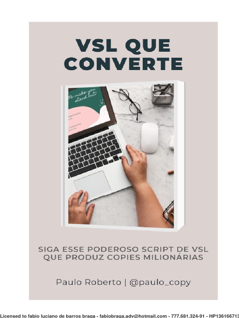 VSL Que Converte | Download grátis PDF | Dinheiro