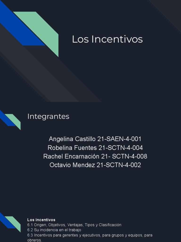 Los Incentivos | PDF | Motivación | Motivacional