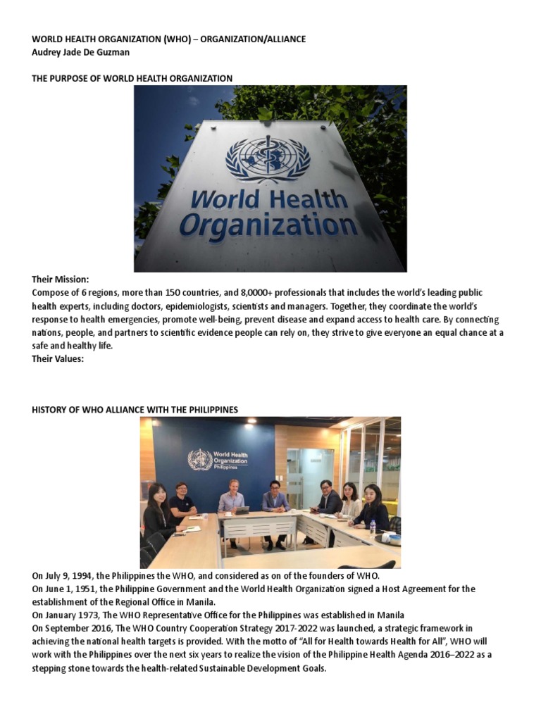 World Health Organization | PDF