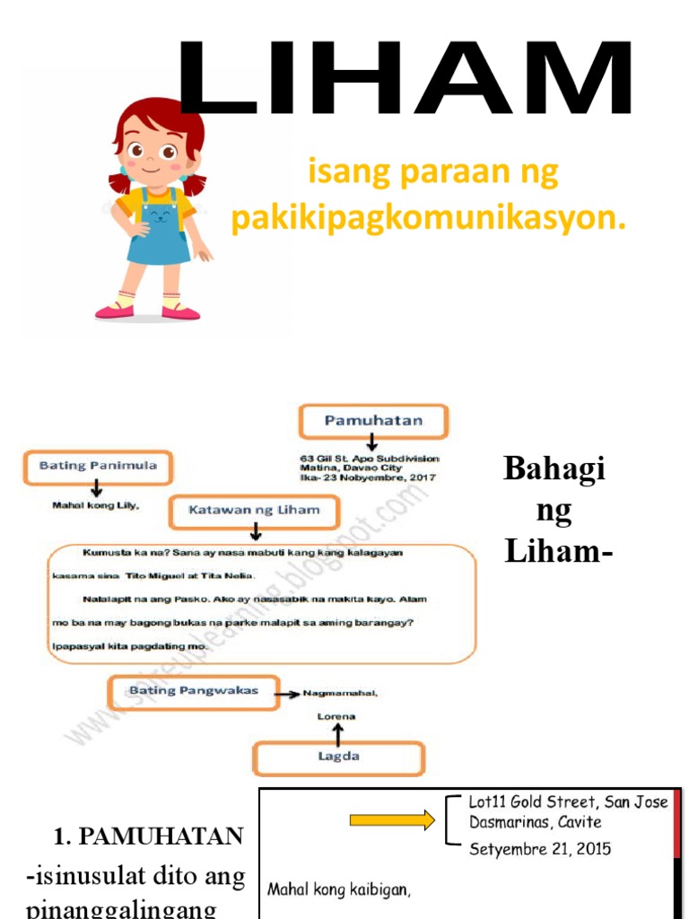 Bahagi NG Liham at Pandiwa | PDF