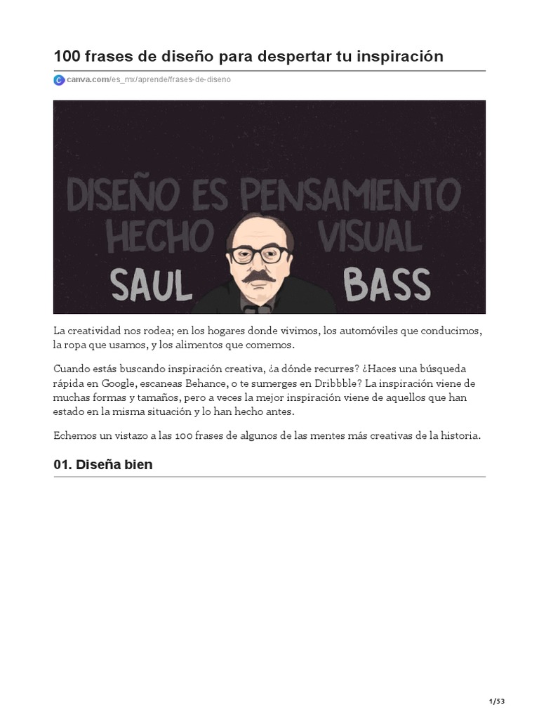 100 Frases de Diseño para Inspirarte | PDF | Diseño | Diseño gráfico