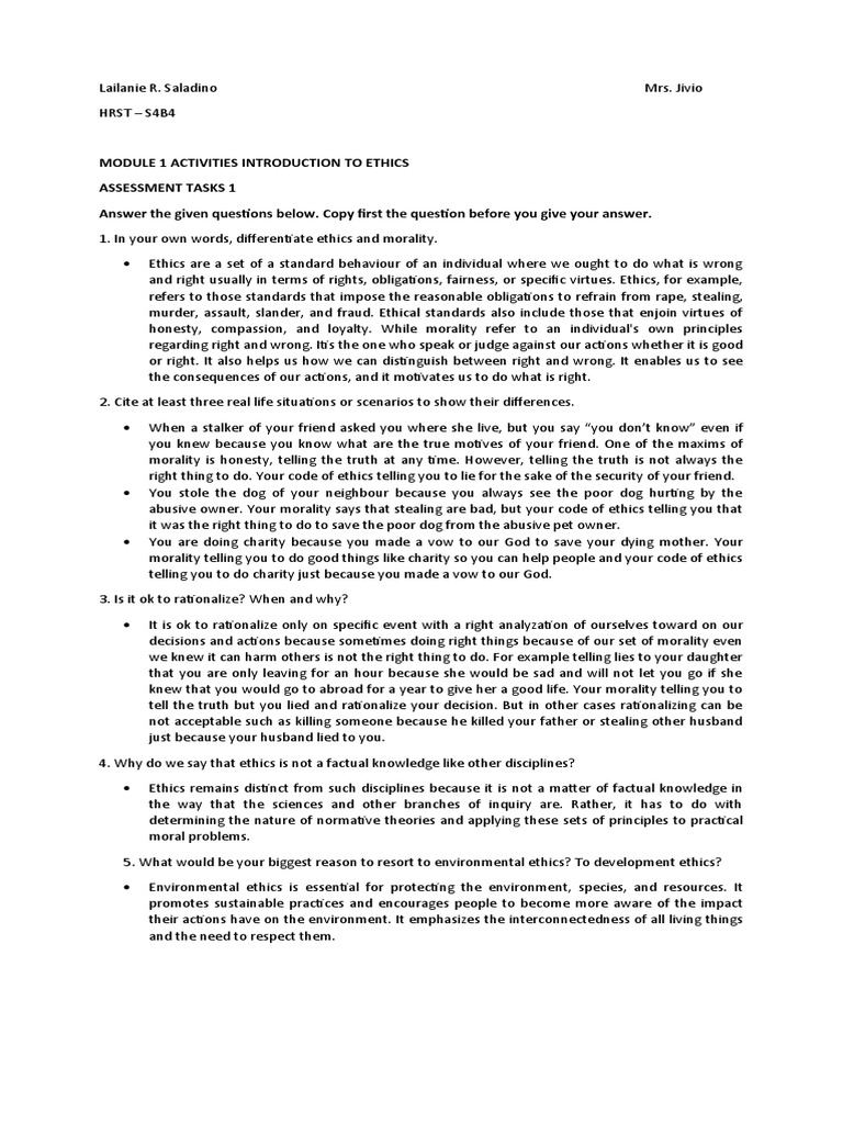 Task 1-3 | PDF | Morality