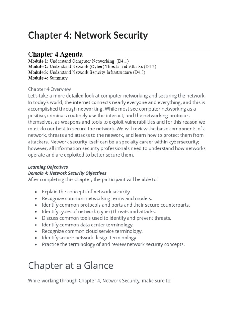Isc Chapter 4 | PDF | Osi Model | Computer Network