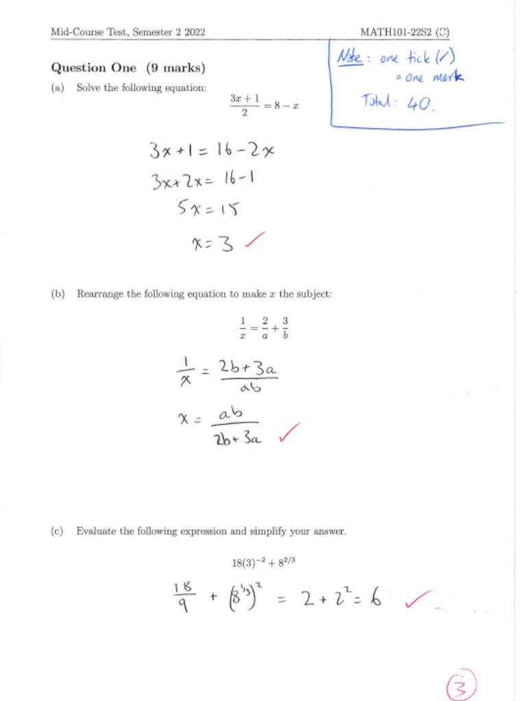 22S2 Test Solutions | PDF