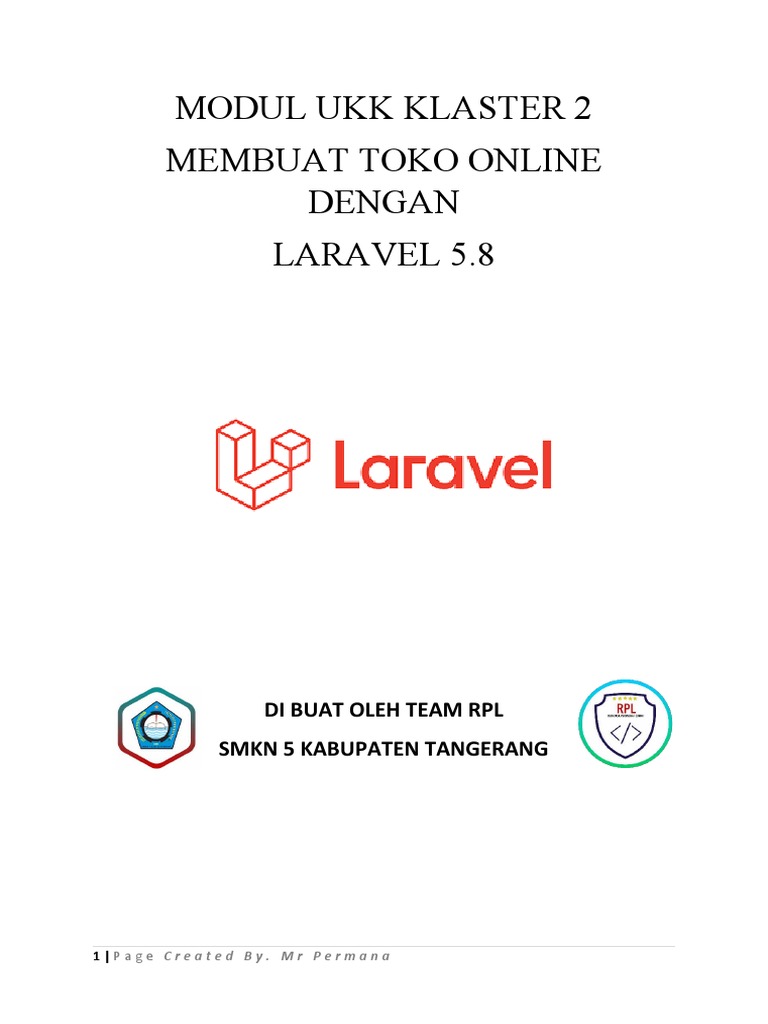 Modul Ukk Klaster 2 Laravel | PDF