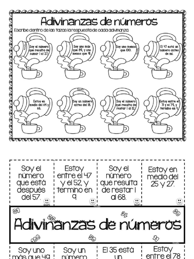 Adivinanzas de Numeros | PDF