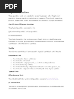 Class 11 Physics: Units & Measurements | PDF | Quantity | International ...