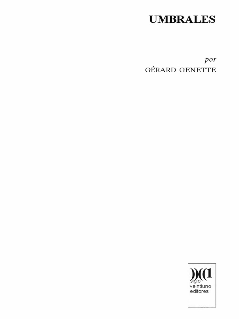 Umbrales-Genette Texto Convertido | PDF | Publicación | Autor