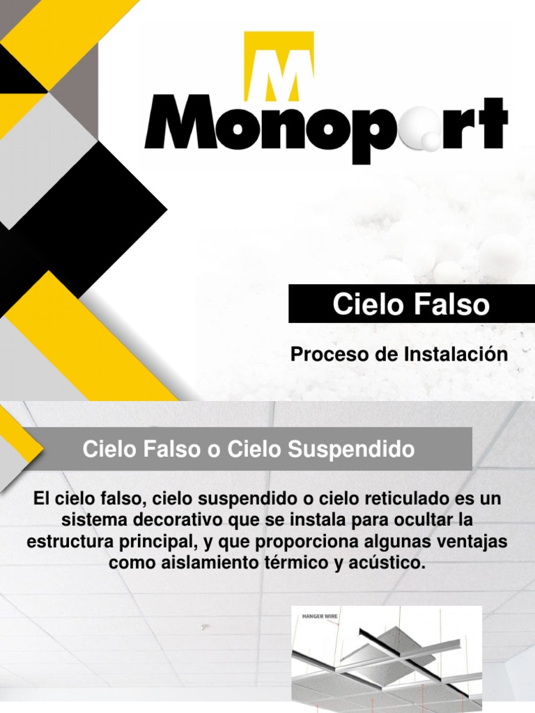Instalación de Cielo Falso Monoport | PDF