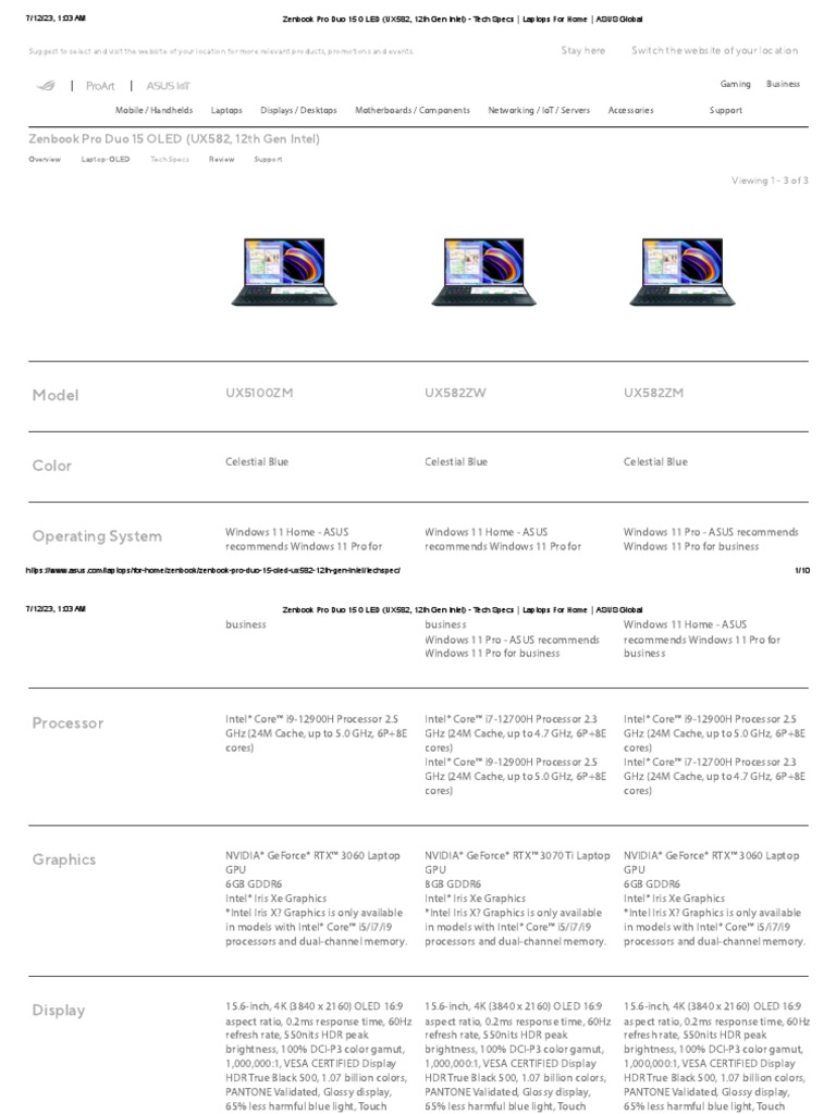 C2 Laptop ZenBookProDuo15UX582ZM v0 | Download Free PDF | Personal ...