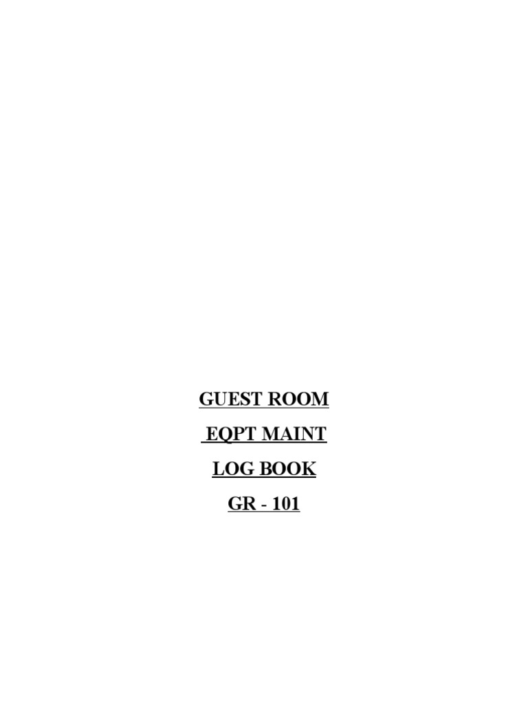 Room Log Book | Download Free PDF | Architectural Elements | Home