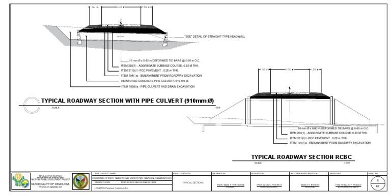 Typical Roadway Section RCBC: Municipality of Pamplona | Download Free ...