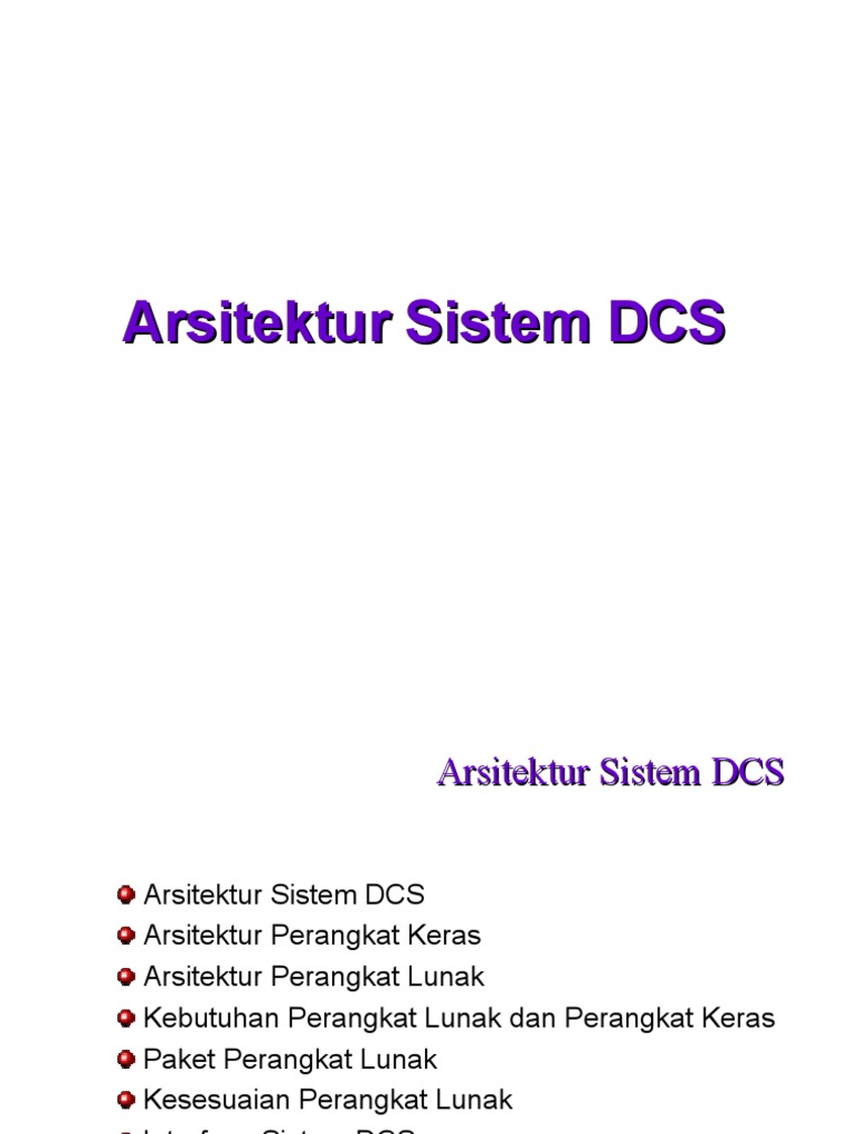 Arsitektur DCS Formatur | PDF | Komputer