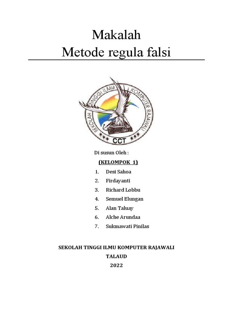 Metode Regula Falsi dalam Pencarian Akar | PDF