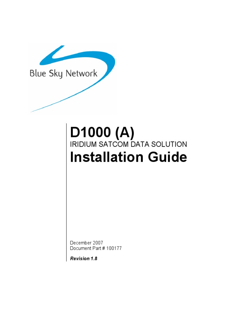 D1000 Install Guide | PDF | Communications Satellite | Global ...