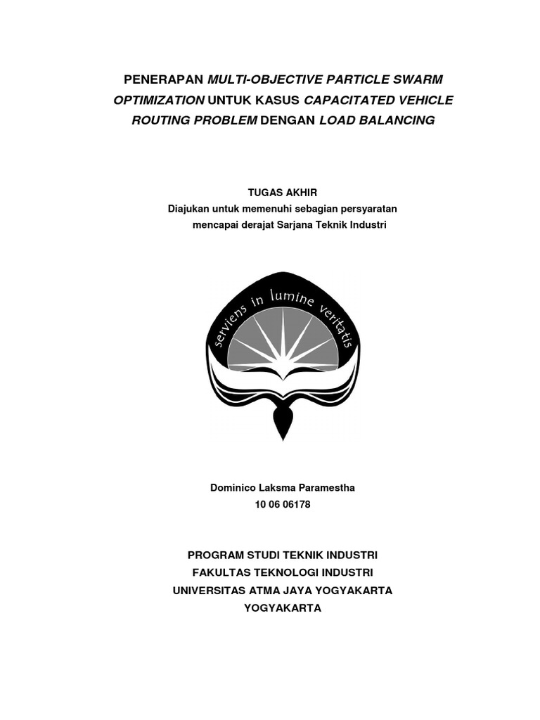 Penerapan Multi-Objective Particle Swarm Optimization Untuk Kasus ... Penerapan Multi-Objective Particle Swarm Optimization Untuk Kasus ...