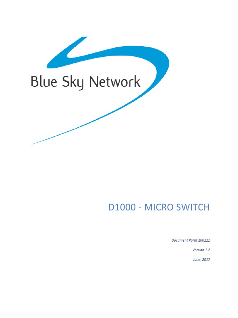 D1000 MicroSwitch | PDF | Telephone | Data Transmission