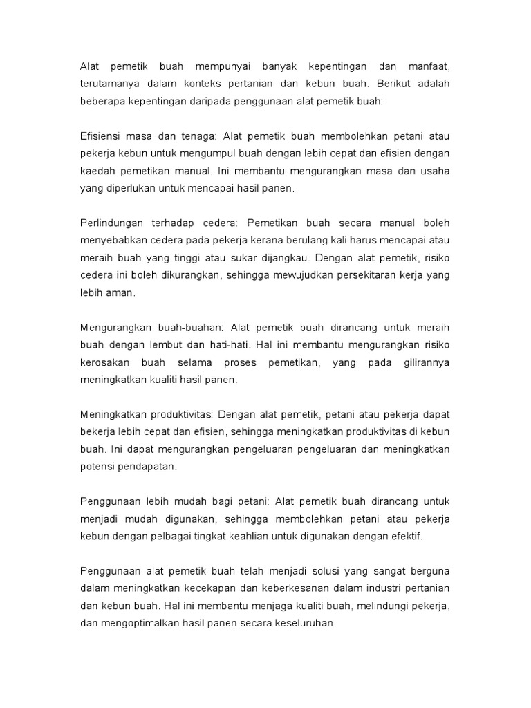 Kepentingan Projek | PDF