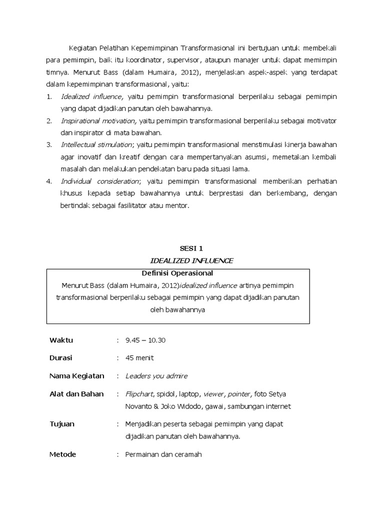 Contoh Modul Pelatihan | PDF
