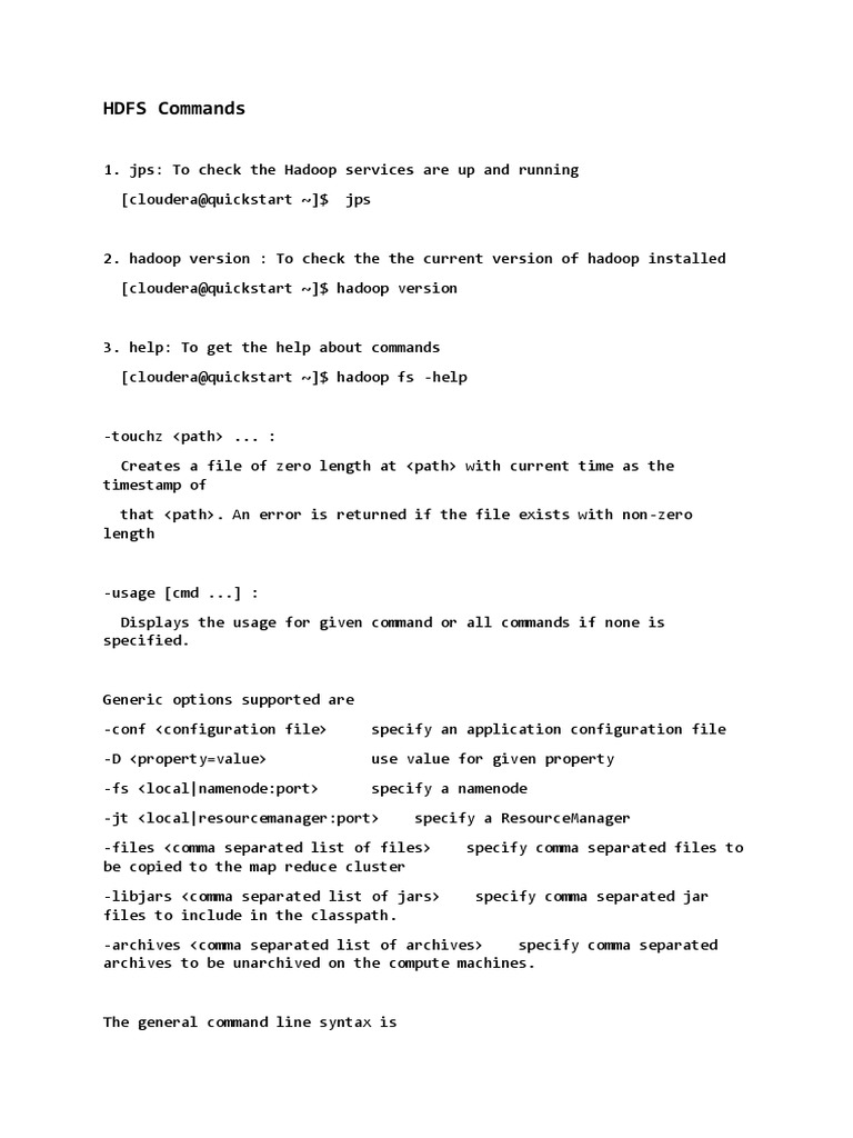 Hdfs Commands Pdf 