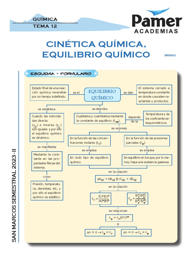 Quimica - Sem12 - Cinética Química, Equilibrio Químico | PDF | Equilibrio químico | Reacciones ...